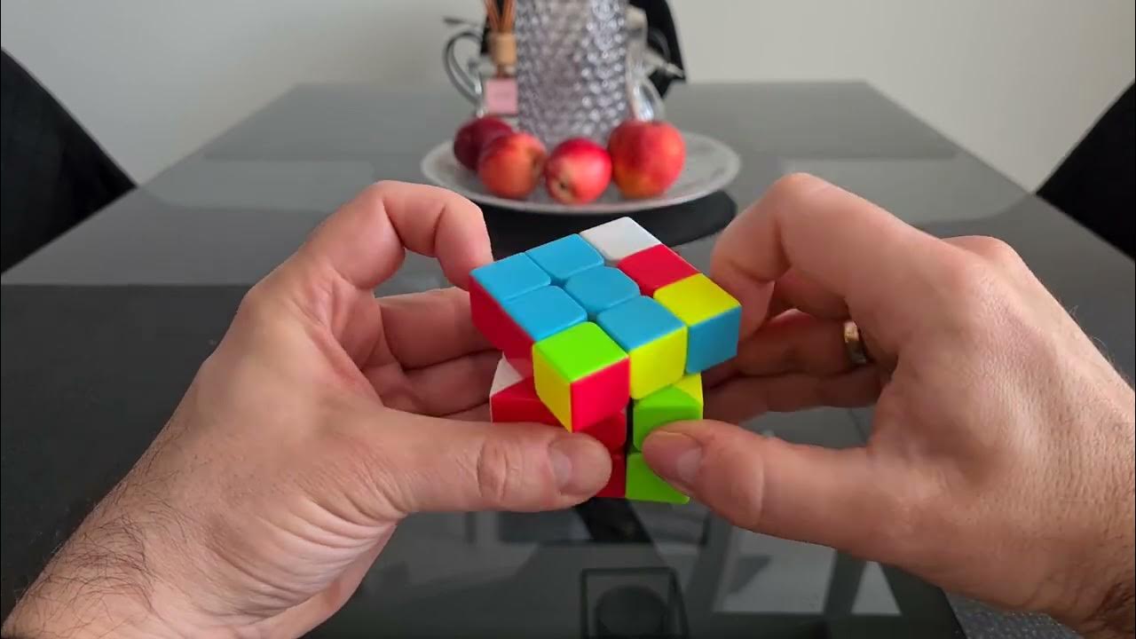 I'm continuing the training on solving the Rubik's cube. Right-hand ...