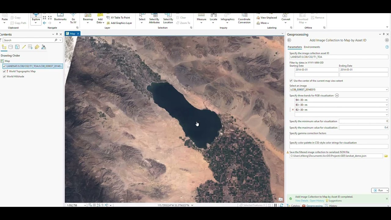ArcGIS and Earth Engine Toolbox - Download Image Collection by Asset ID ...