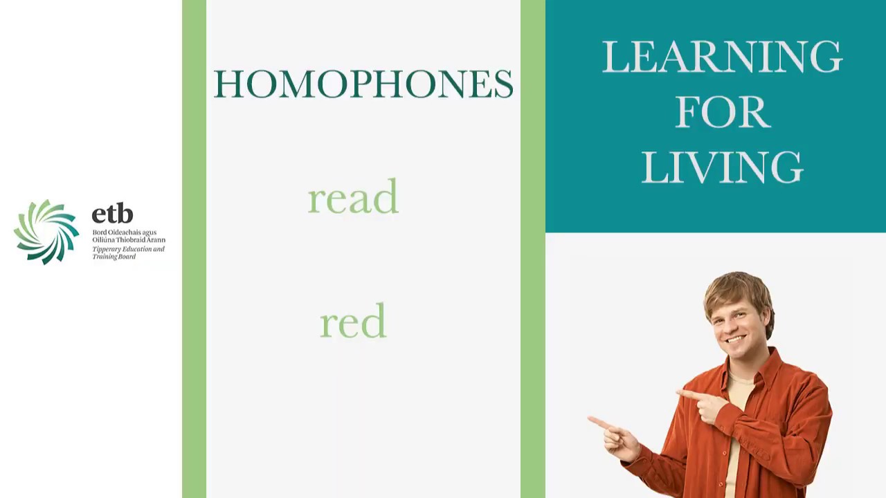 Lesson 22 Homophones Read red - YouTube