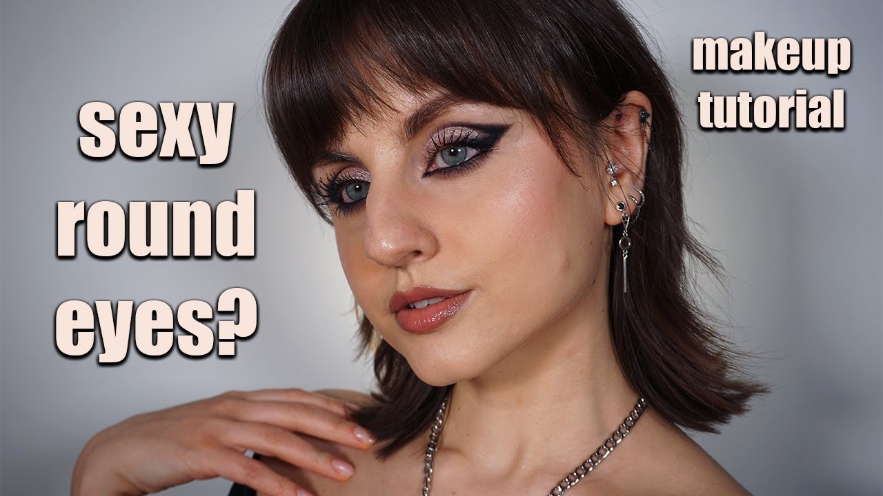 how to make rounded eyes look sexy | round eyes makeup tutorial - YouTube