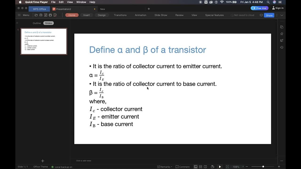 Define alpha and beta of transistor. #transistor #viral #viralvideo #msbte #basicelectronics ...