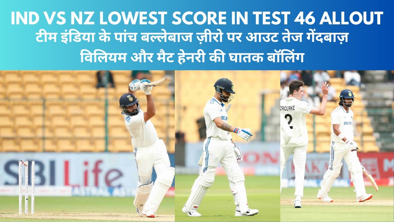 46-all out: India register their lowest Test total at home in Bengaluru ...