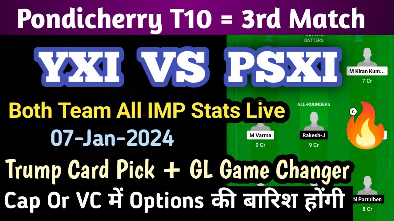 YXI vs PSXI Dream11 Team, Yxi vs Psxi Dream11 Prediction | Yxi vs Psxi ...