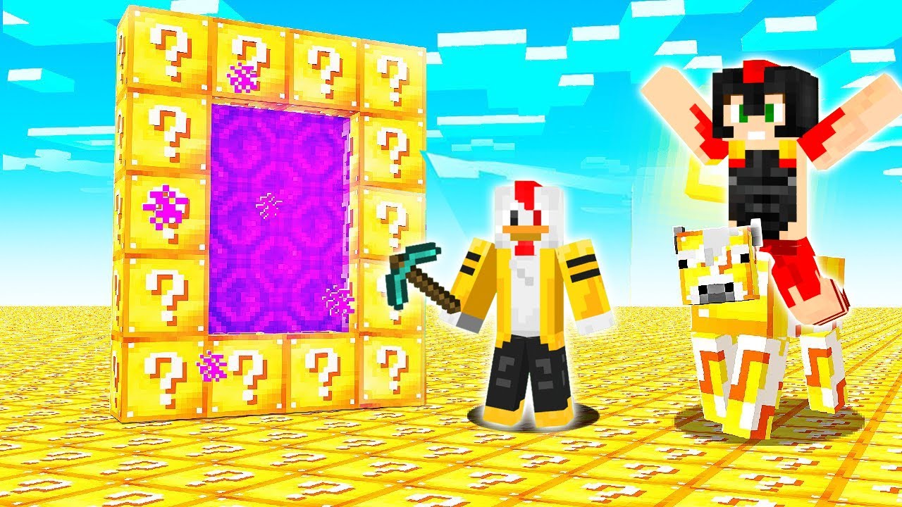 Minecraft PERO el mundo entero es de LUCKY BLOCKS!! 😱 MINECRAFT pero ...