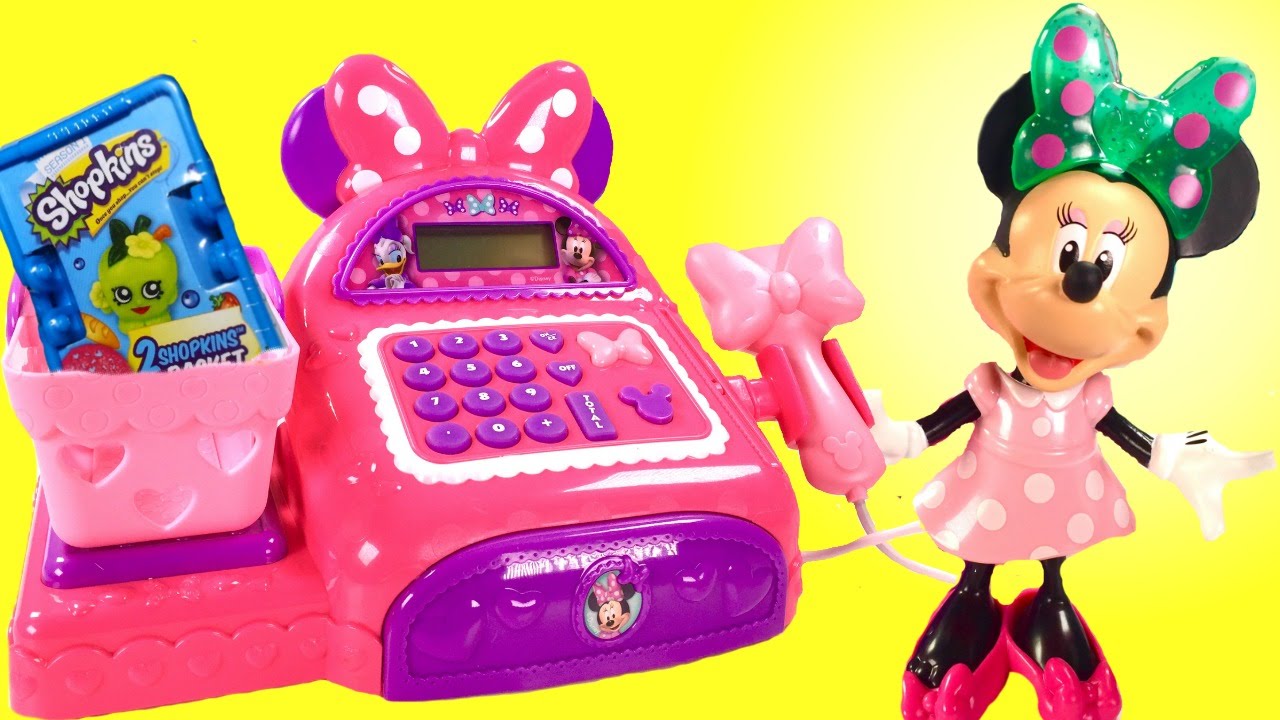 Minnie Mouse Electronic Cash Register BowTique - YouTube