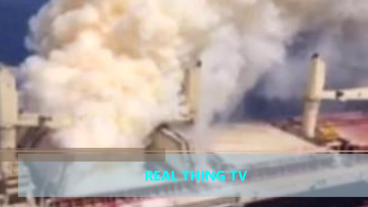 Frantic rush to save stricken British cargo ship after huge explosion ...