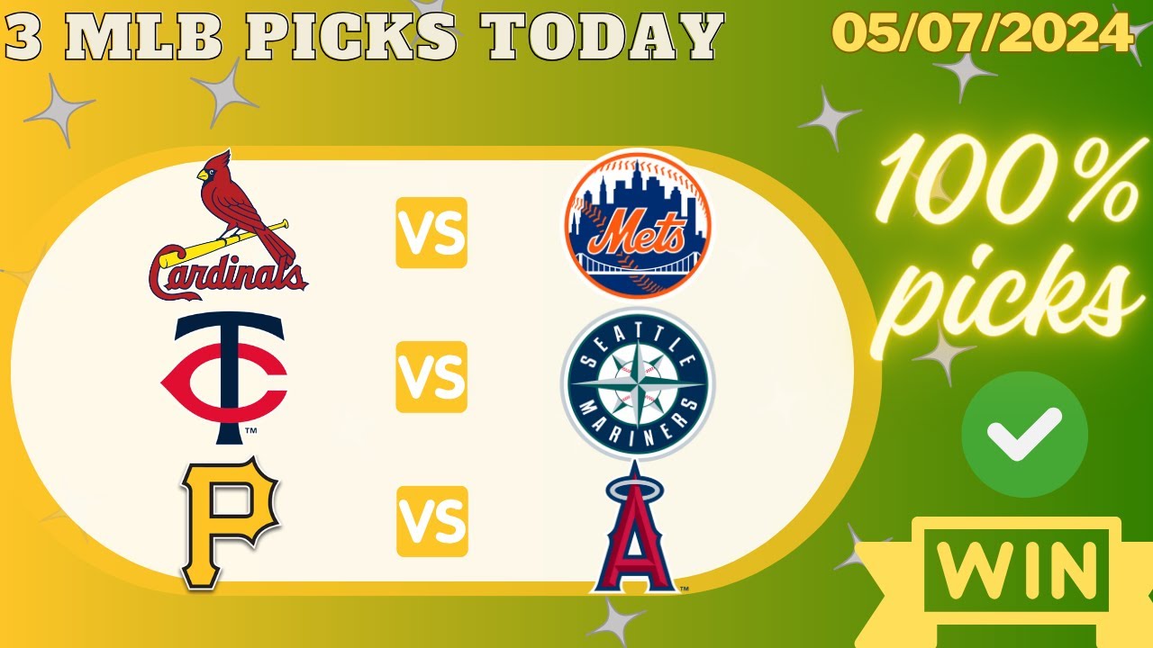 3 MLB Picks Today 99% Win Today/5/07/24 | MLB Predictions Today,Pirates ...