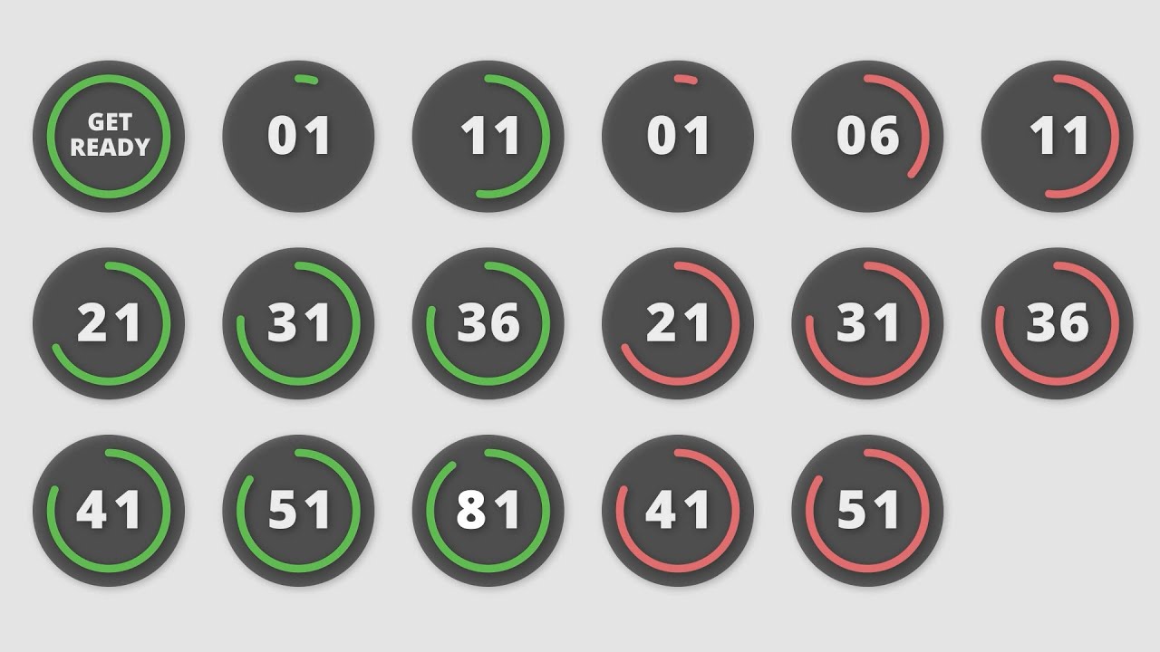 HIIT workout timer graphics for your on-demand workouts - YouTube