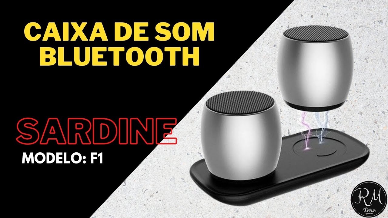 CAIXA DE SOM BLUETOOTH MINI DUPLA SARDINE F1 - YouTube