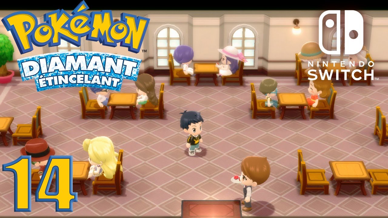Pokemon Diamant Etincelant FR 14 💎 Restaurants service combats ...