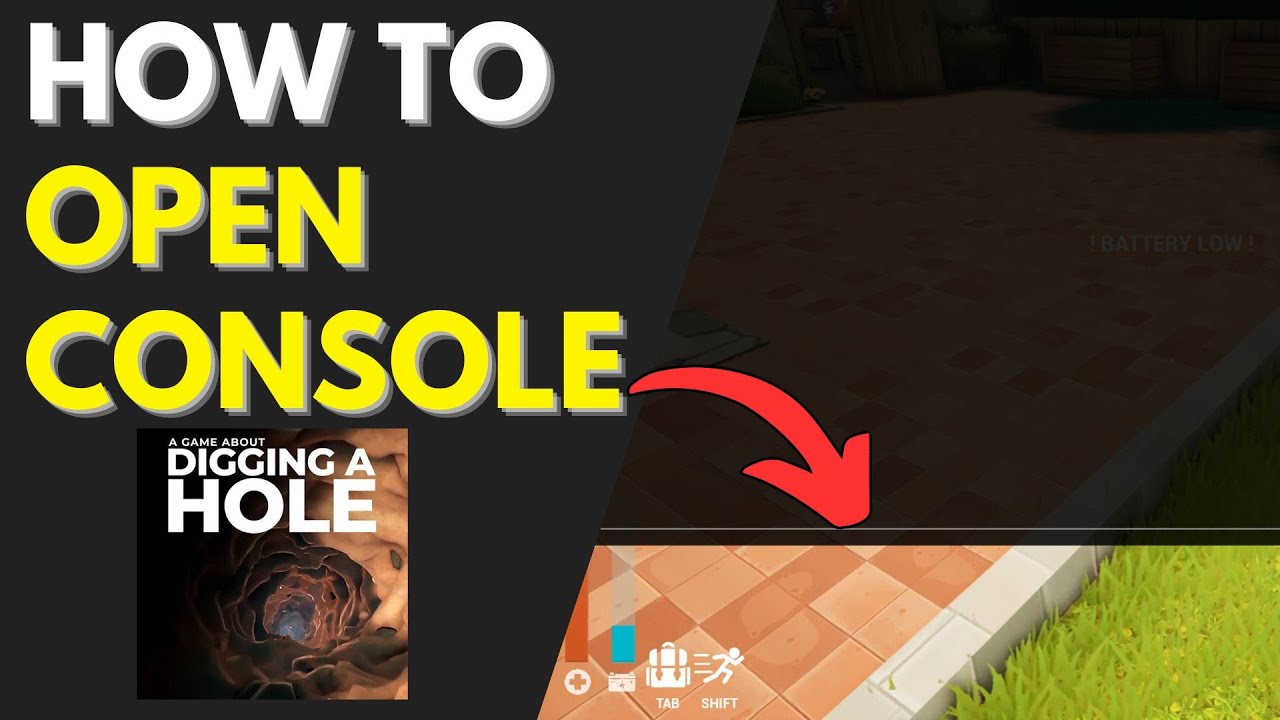 How To Open Console in A Game About Digging a Hole (Easy) - YouTube