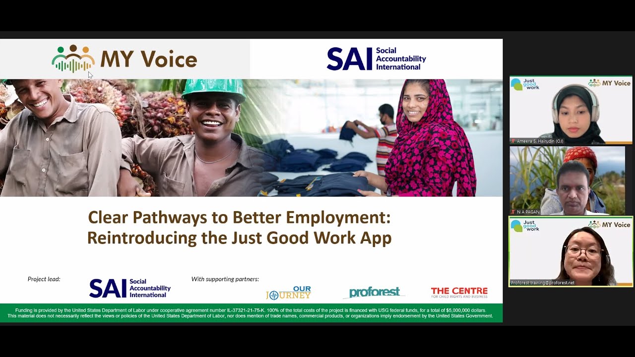 MY Voice: Reintroducing the Just Good Work App - YouTube