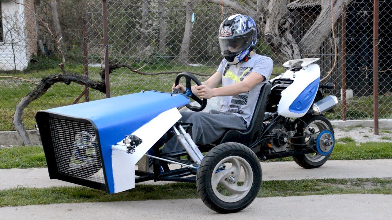 Homemade 3 WHEEL SCOOTER Baotian ?! PART 3 TEST - YouTube