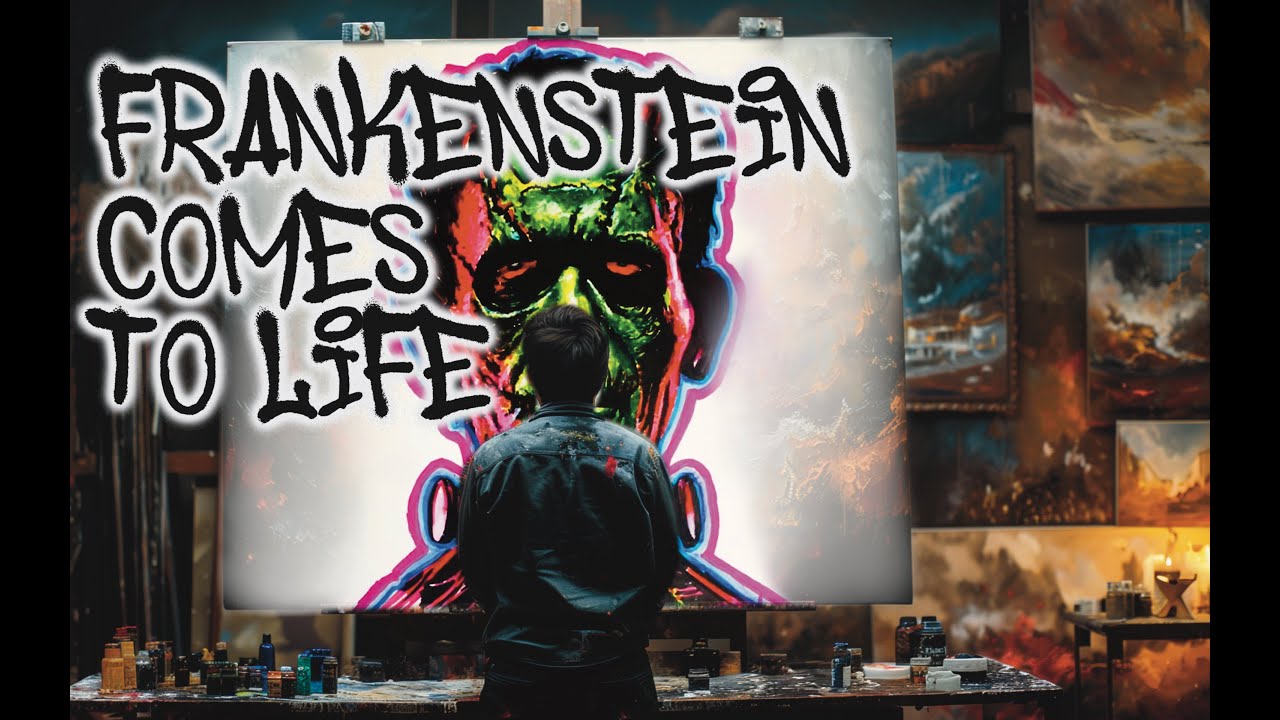 "Frankenstein Comes to Life: Vibrant Brush Pen Illustration!"😍 - YouTube