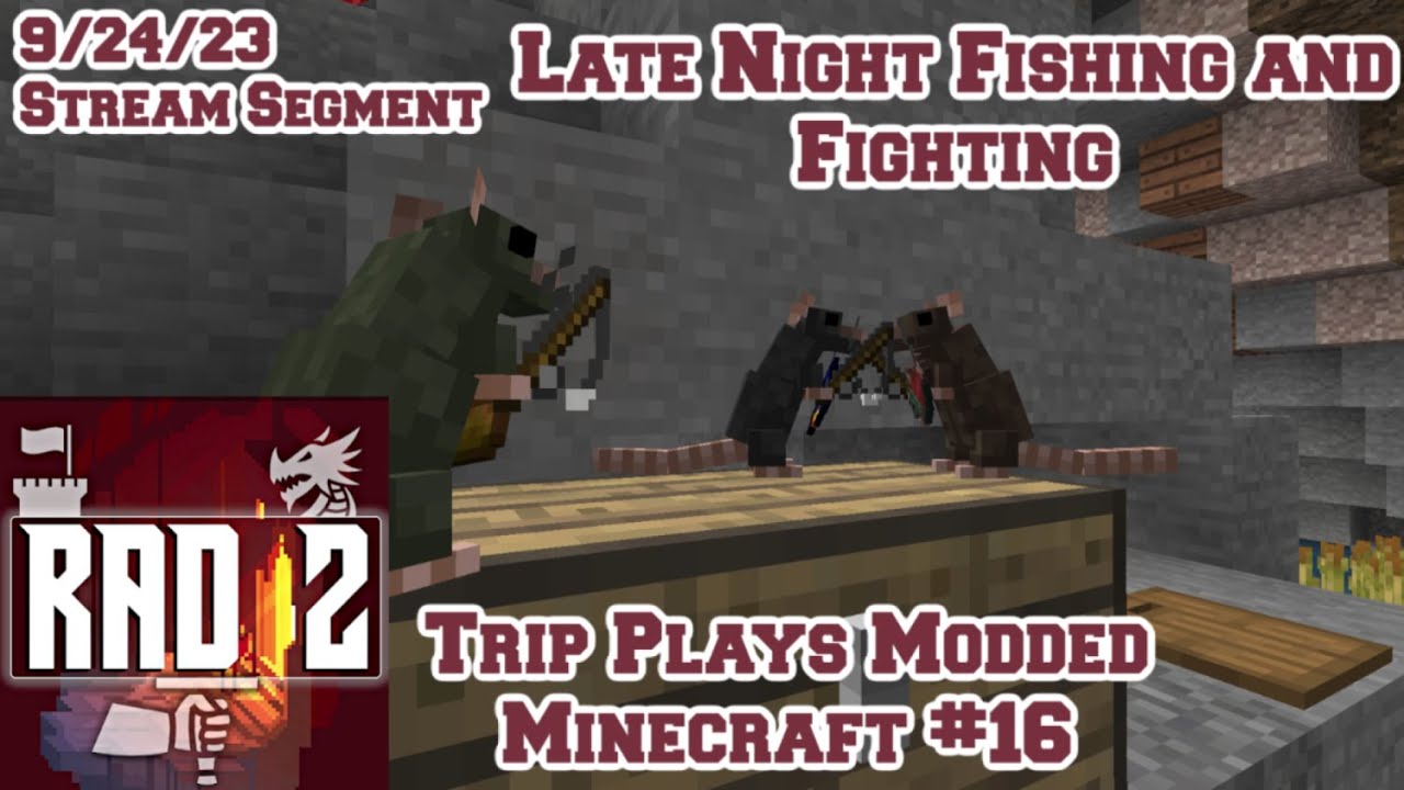 Late Night Fishing & Dragons ~ RAD 2 Modded Minecraft (9/24/23 Stream ...