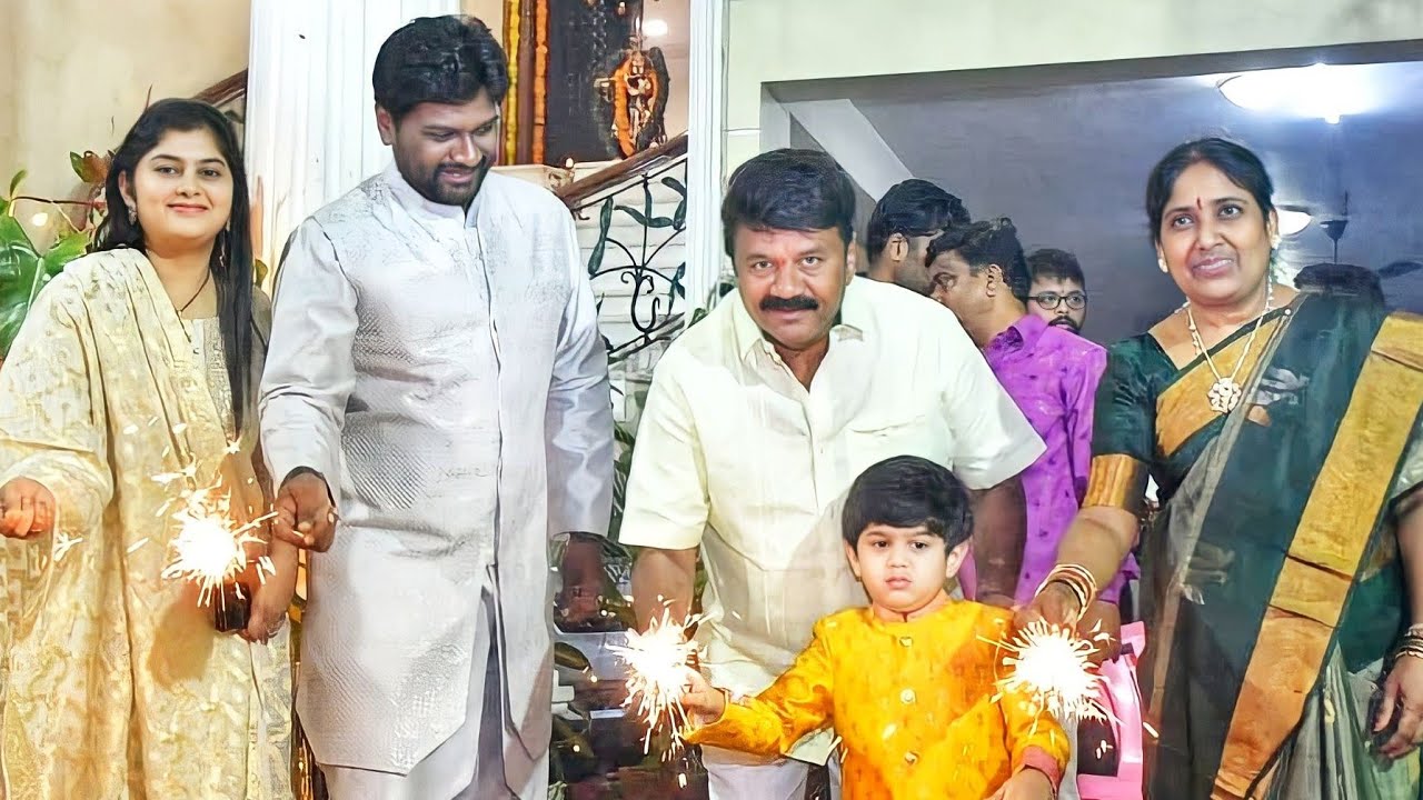 Minister Talasani Srinivas Yadav Diwali Celebrations with Family at his ...
