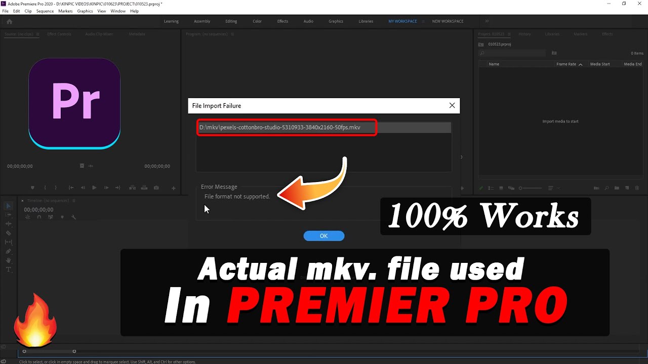 How to Use mkv. Files in PREMIER PRO | Must Watch🔥 - YouTube