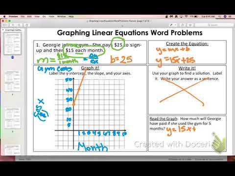 Graphing linear equations from word problems - YouTube