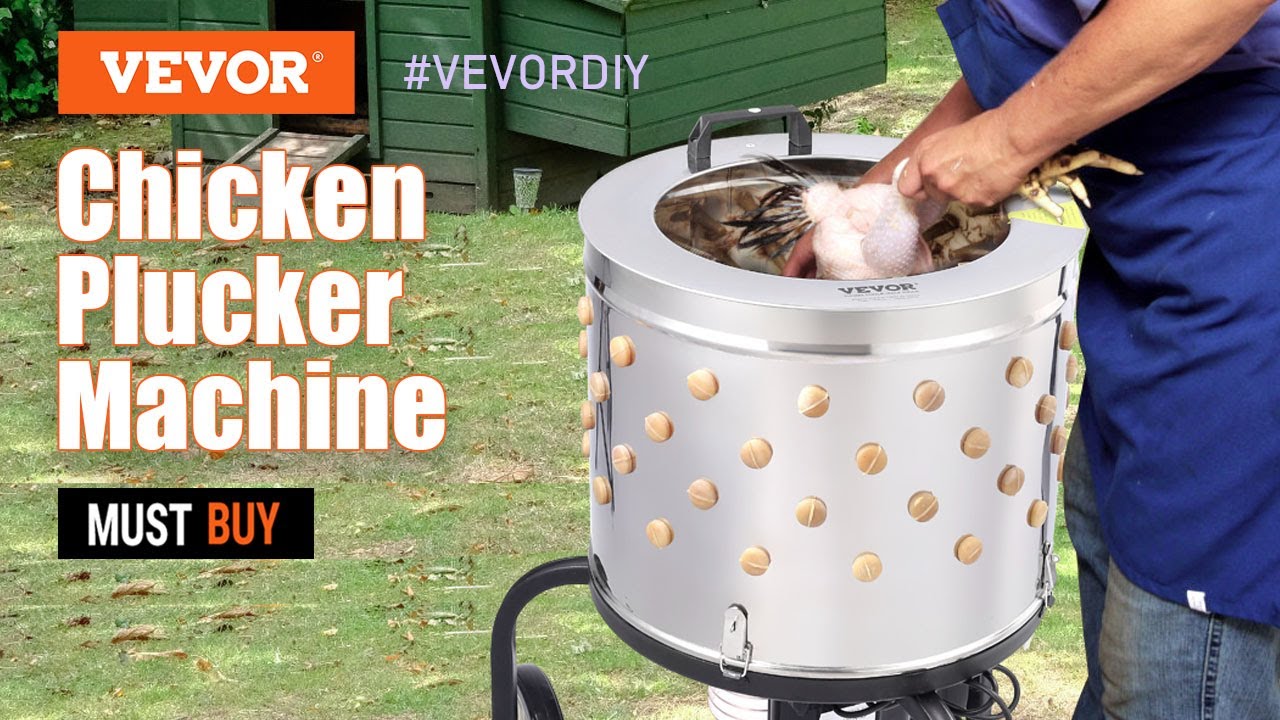 VEVOR Chicken Plucker Machine, 500W Efficient Poultry Plucking, Simple Debris Collection - YouTube