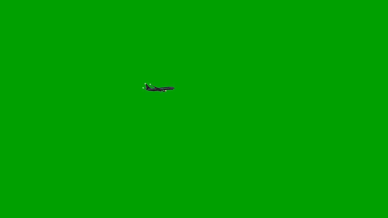 Green screen Airplane ️ || HD || plane flying - view from the Ground ...