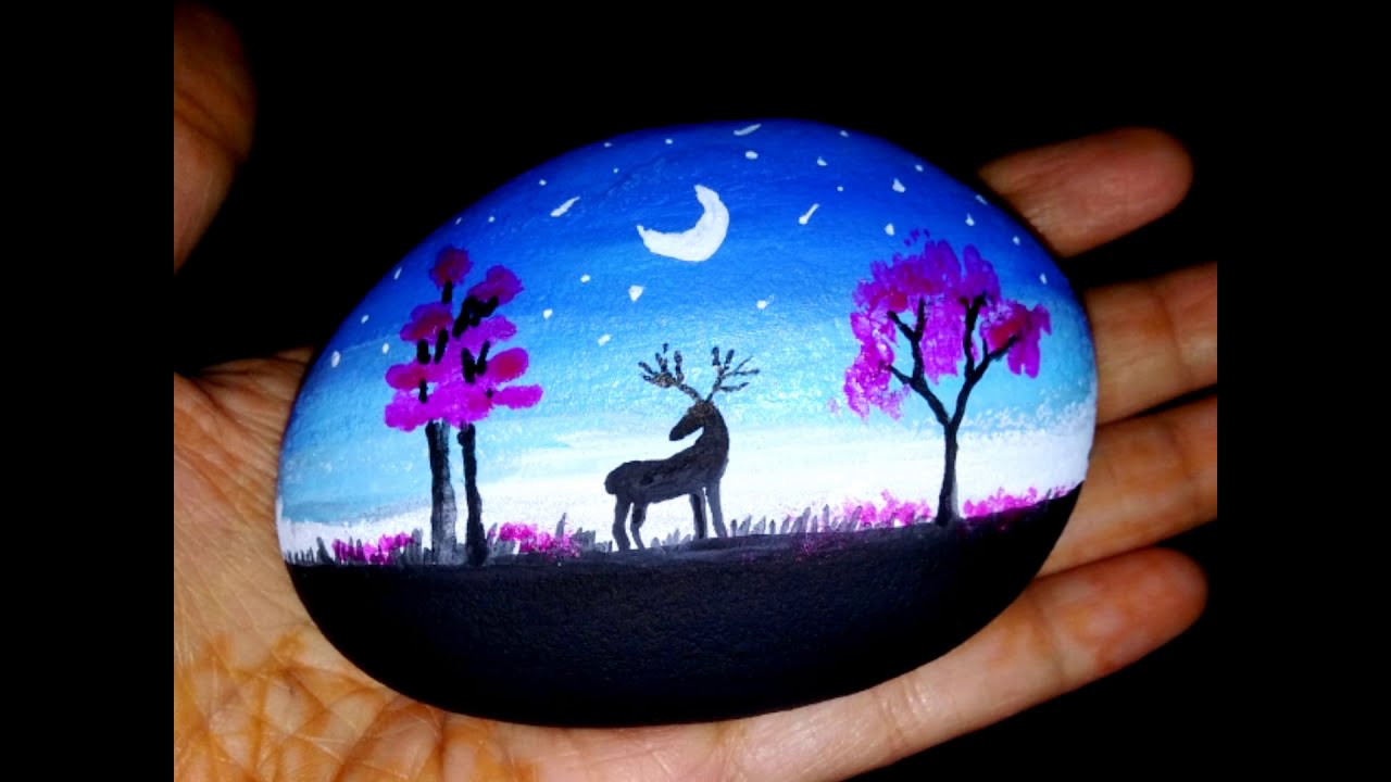 Easy Stone Painting Idea | How to paint stone easy step by step. - YouTube