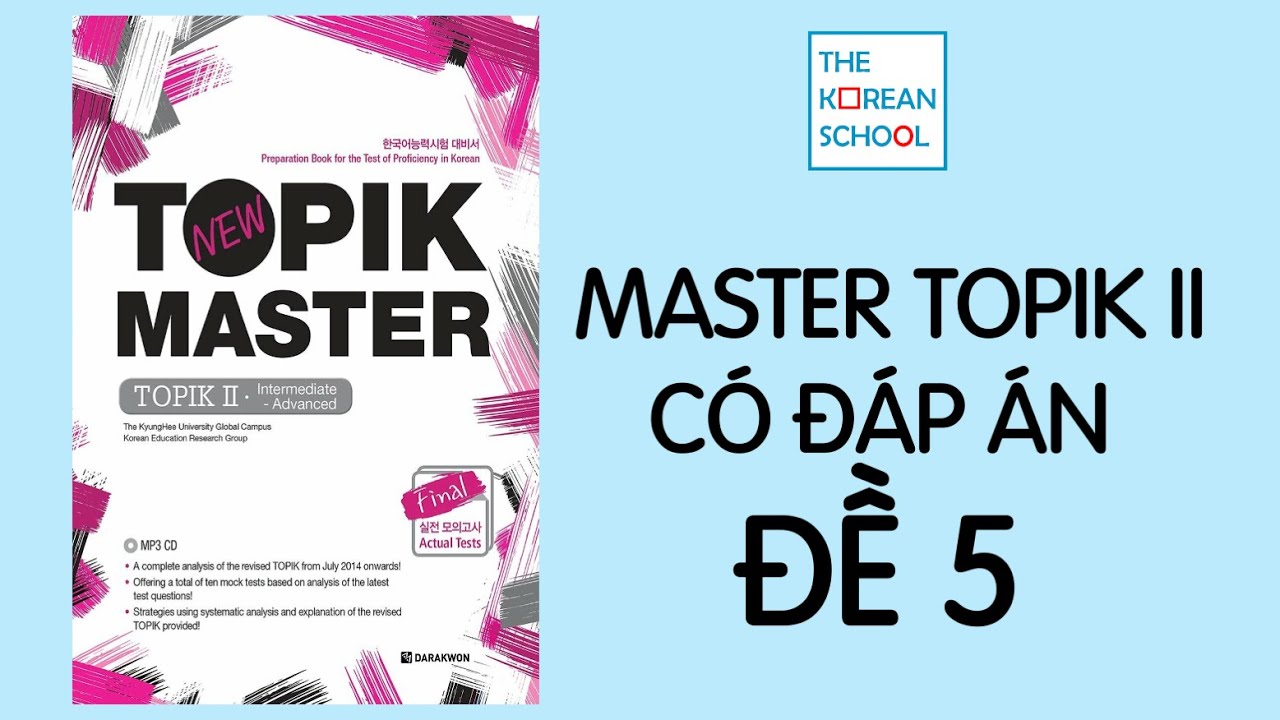 NGHE MASTER TOPIK II - ĐỀ SỐ 5 - CÓ ĐÁP ÁN - YouTube
