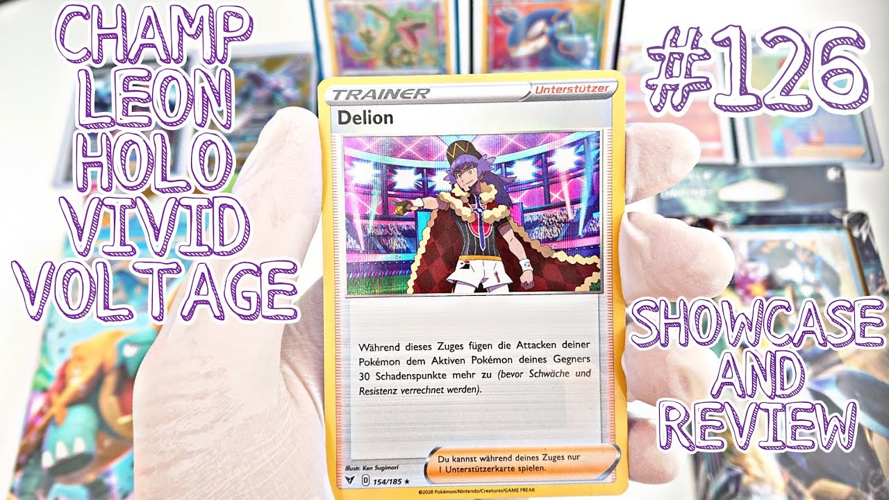 #pokemon TCG Showcase and Review of LEON Holo Vivid Voltage Nr. 154 of ...