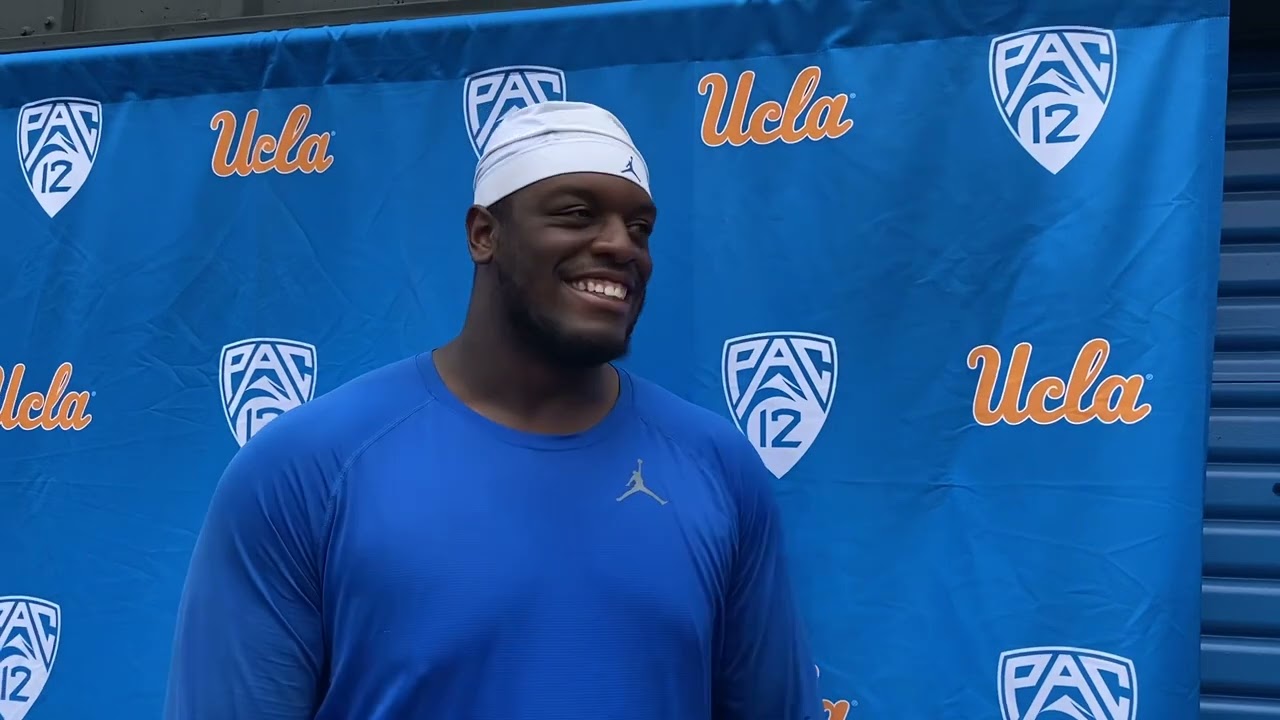 UCLA Football Practice Media Availability: Offensive Tackle Raiqwon O ...