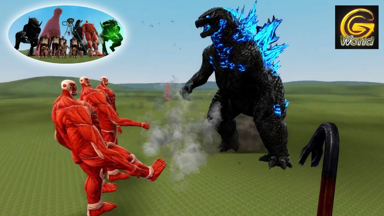 ALL Titan VS ALL Godzilla - Garry's Mod - YouTube