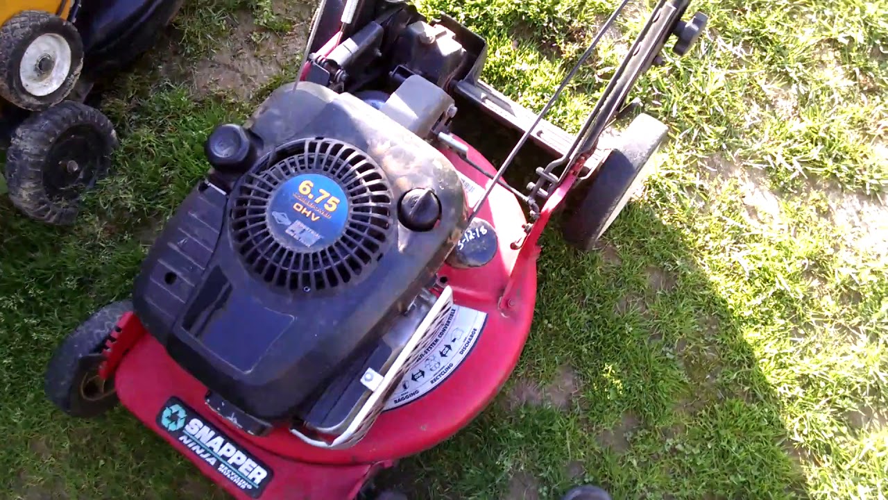 Snapper ninja recycler self propelled mower! 20 bucks! - YouTube