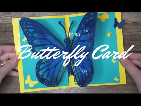 DIY 3D Butterfly Card That Actually Flaps! - YouTube