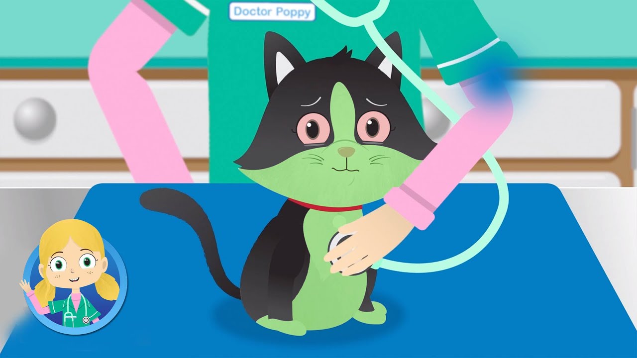 Sarah the Cat | Doctor Poppy's Pet Rescue | Animals For Kids | Cartoon ...