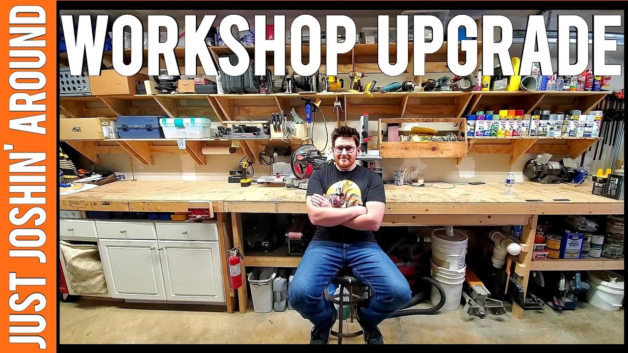 Workshop Upgrade // Shop Expansion and Organization // Just Joshin ...
