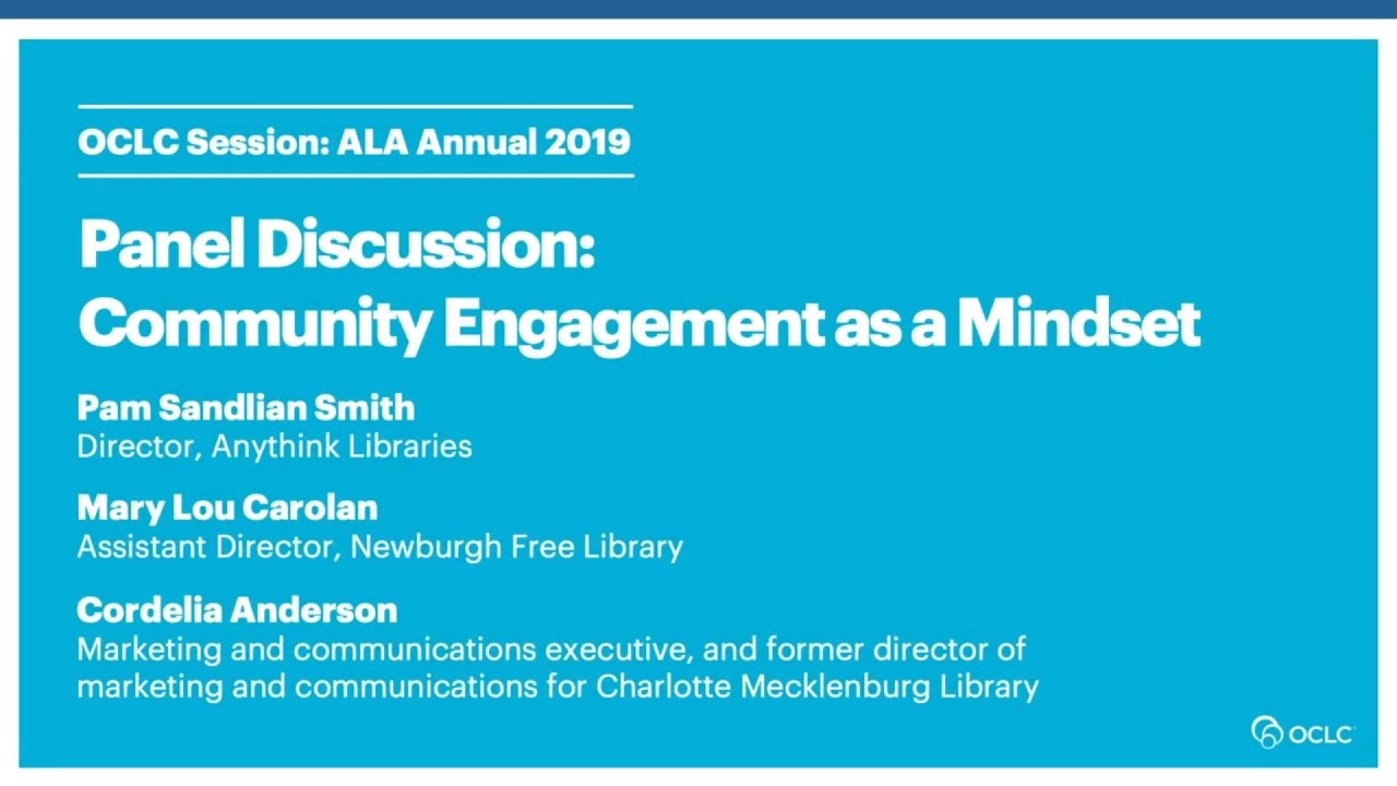 ALA 2019 Community Engagement as a Mindset Panel - YouTube