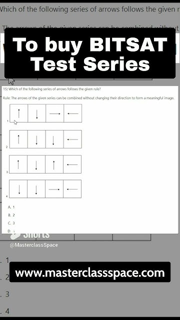 BITSAT Logical Reasoning Q10| BITSAT Test Series by Masterclass Space ...
