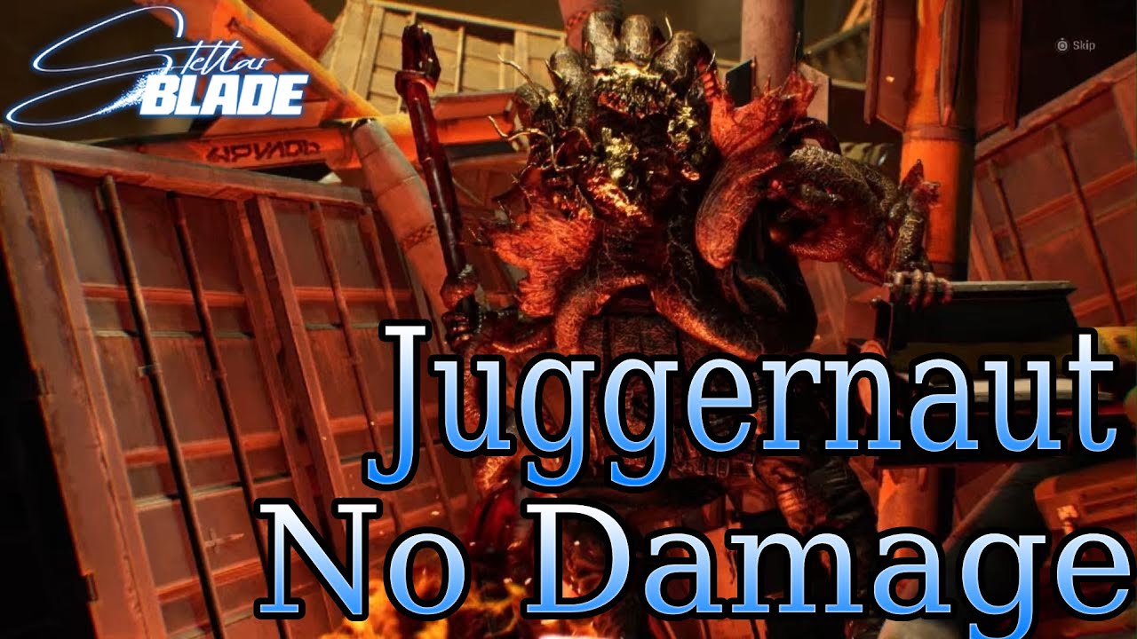 Stellar Blade - Juggernaut Boss Fight 4k (No Damage) - YouTube