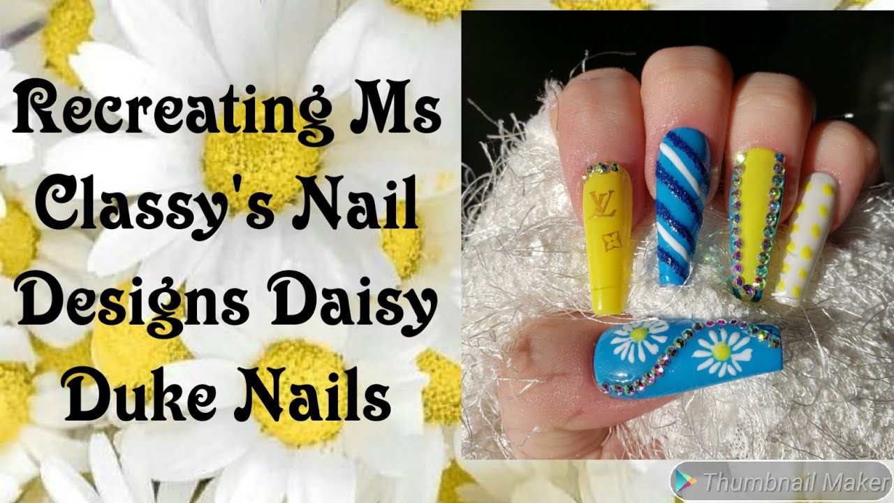 Daisy Duke/Recreation of Ms Classy's Nail Designs - YouTube