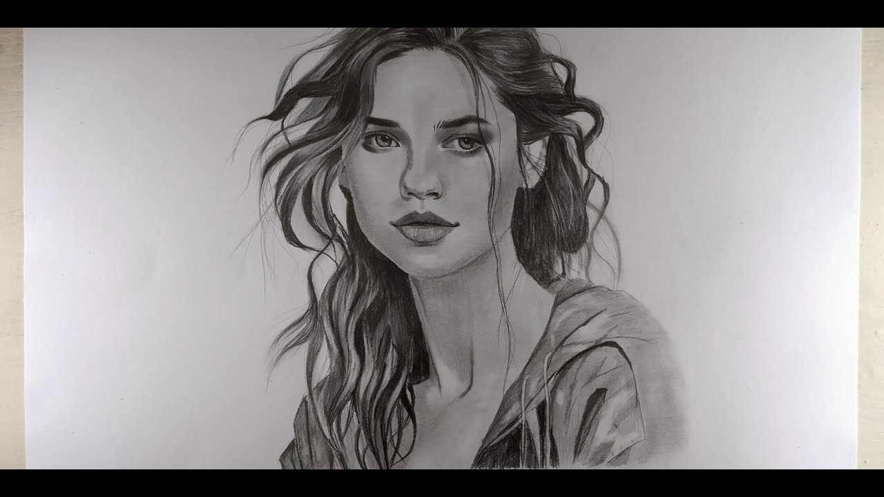 Easy drawing with beautiful hair for beginners ll FANCY pencil ll - YouTube