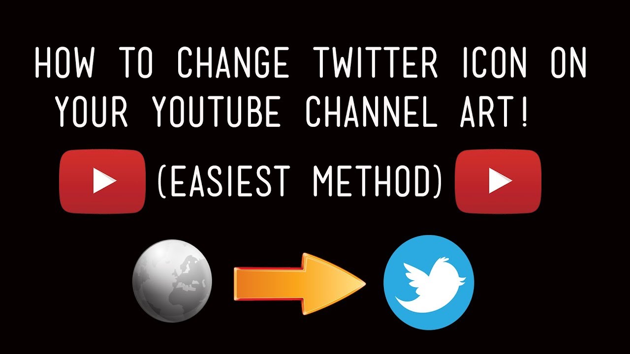 How To Change The Twitter Icon On Your Youtube Channel Art! - YouTube