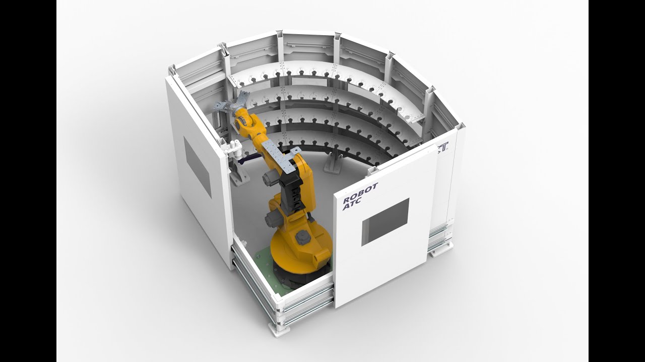 NCT ROBOT ATC WITH HORIZONTAL BORRING MACHINE - YouTube