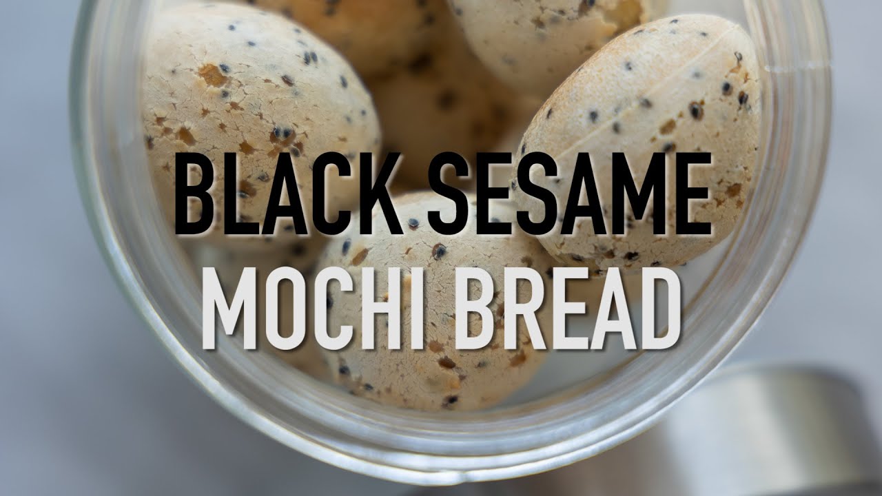 How To Make The Infamous Black Sesame Mochi Bread - YouTube