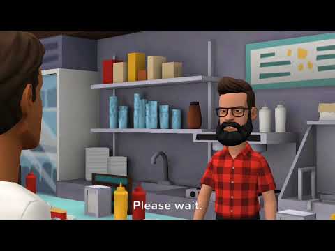 A dialogue between a customer and a shopkeeper about to buy a pair of ...