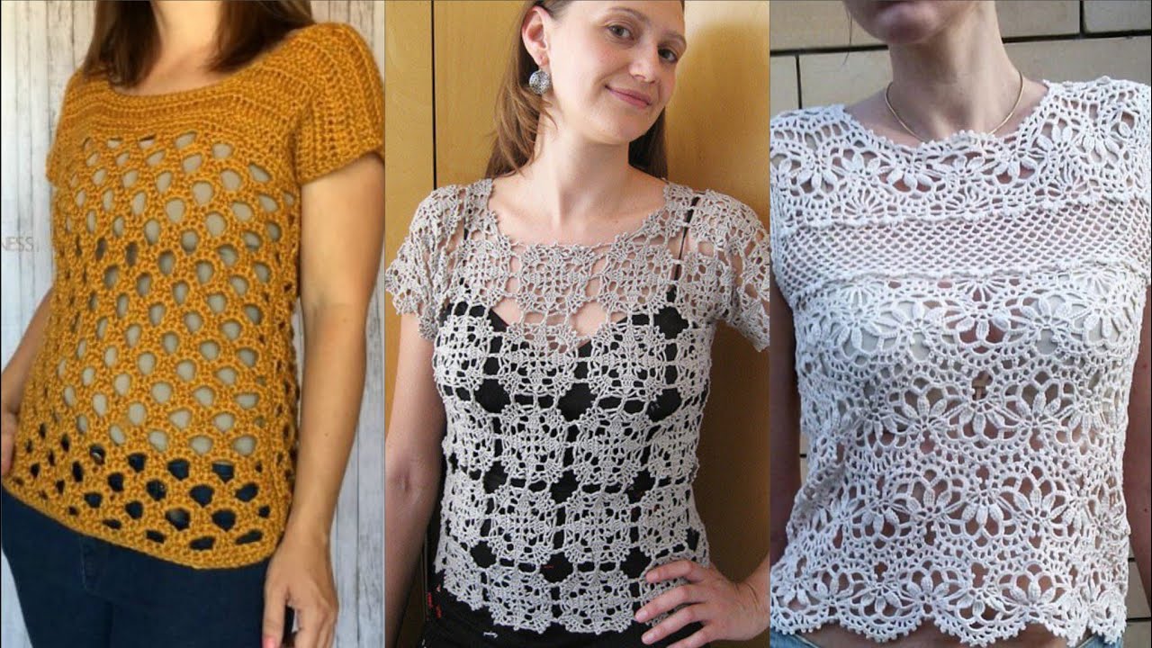Top Class Stylish And Trendy Designer crochet Blouse /Tops /Shirts ...