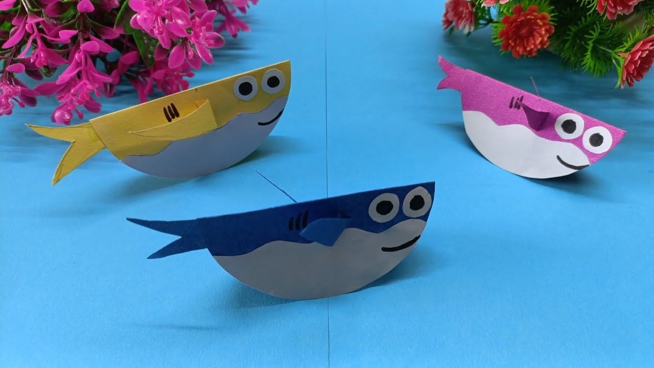Paper Sharks: Crafting Cute and Creative Sea Predators | DIY easy paper ...