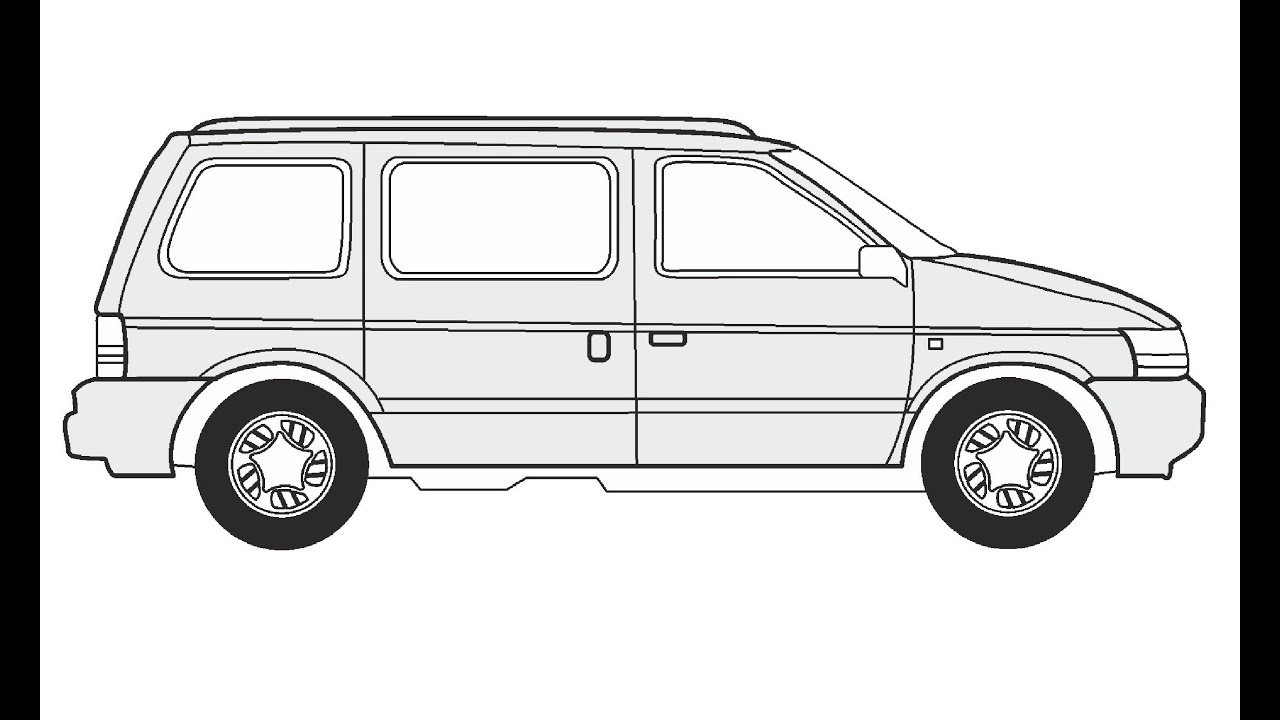 How to Draw a Chrysler Voyager / Как нарисовать Chrysler Voyager - YouTube