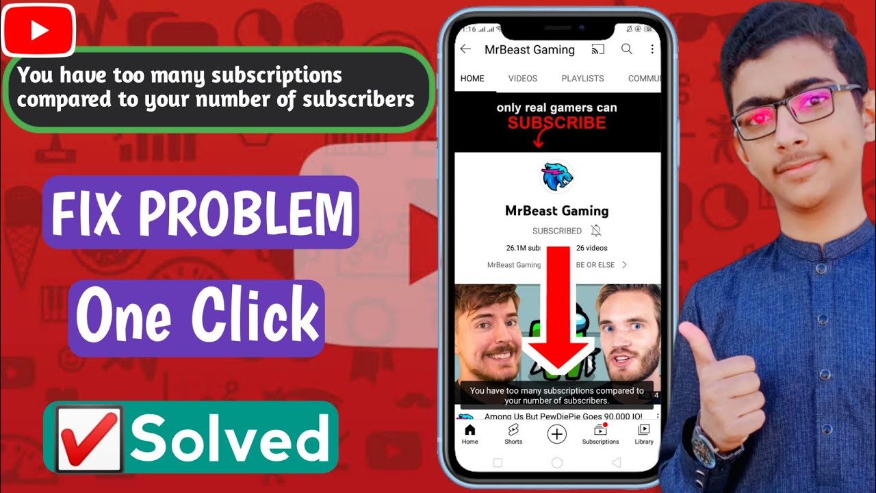 How To Fix YouTube Limited Subscribed Problem | Channel Not Subscribed ...