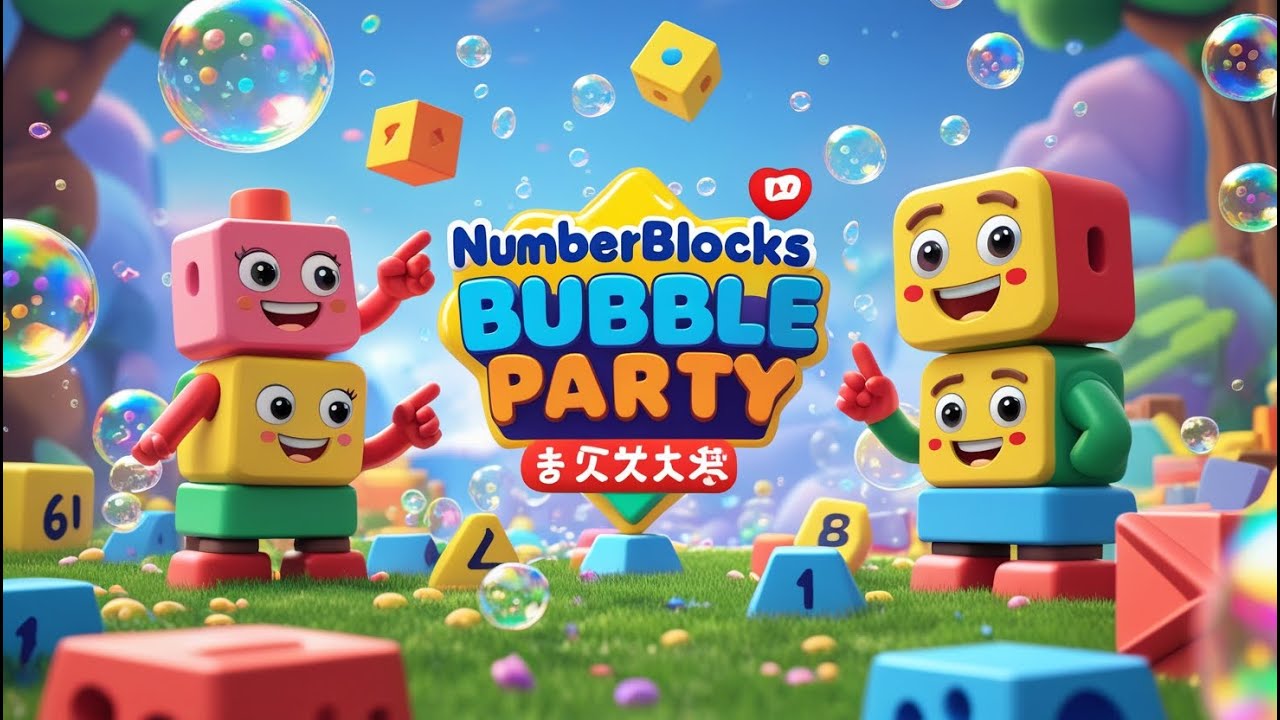 Numberblocks Bubble Party 🎉 | Fun & Shapes for Kids | Cherrylemon Baby ...
