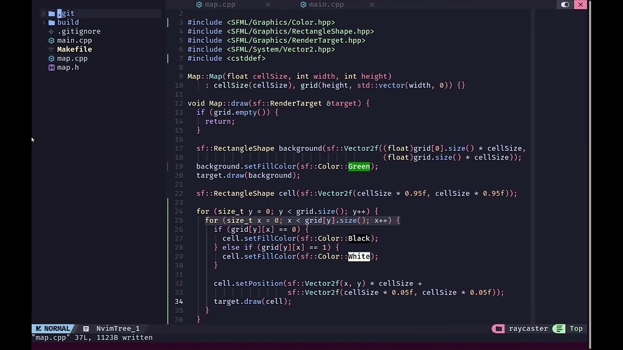 Raycasting in C++ #3 | Map-drawing Functionality - YouTube
