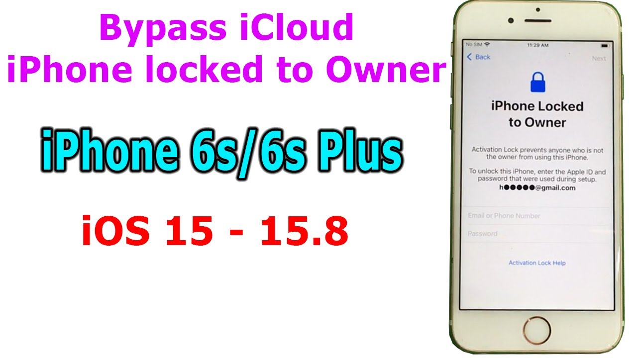 Bypass iCloud iPhone Locked to Owner iPhone 6s/6s Plus iOS 15.8 - YouTube