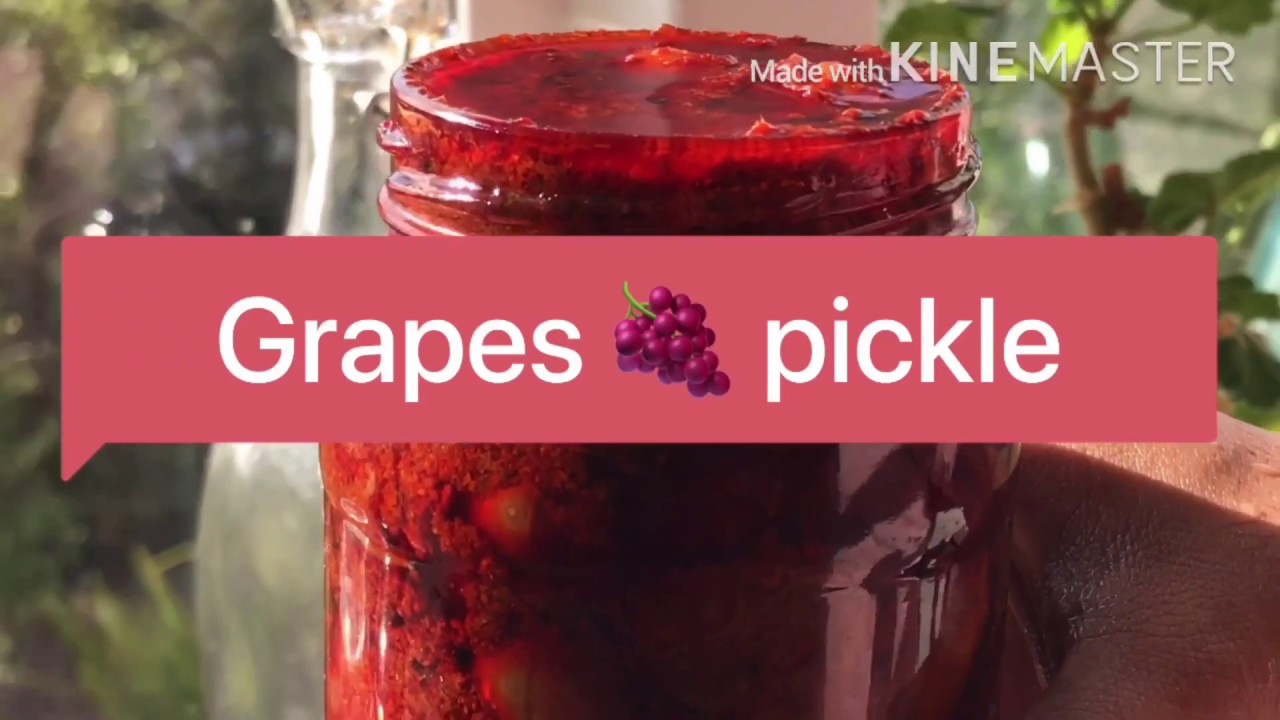Grapes 🍇 pickle ! Easy to prepare grapes 🍇 pickle - YouTube